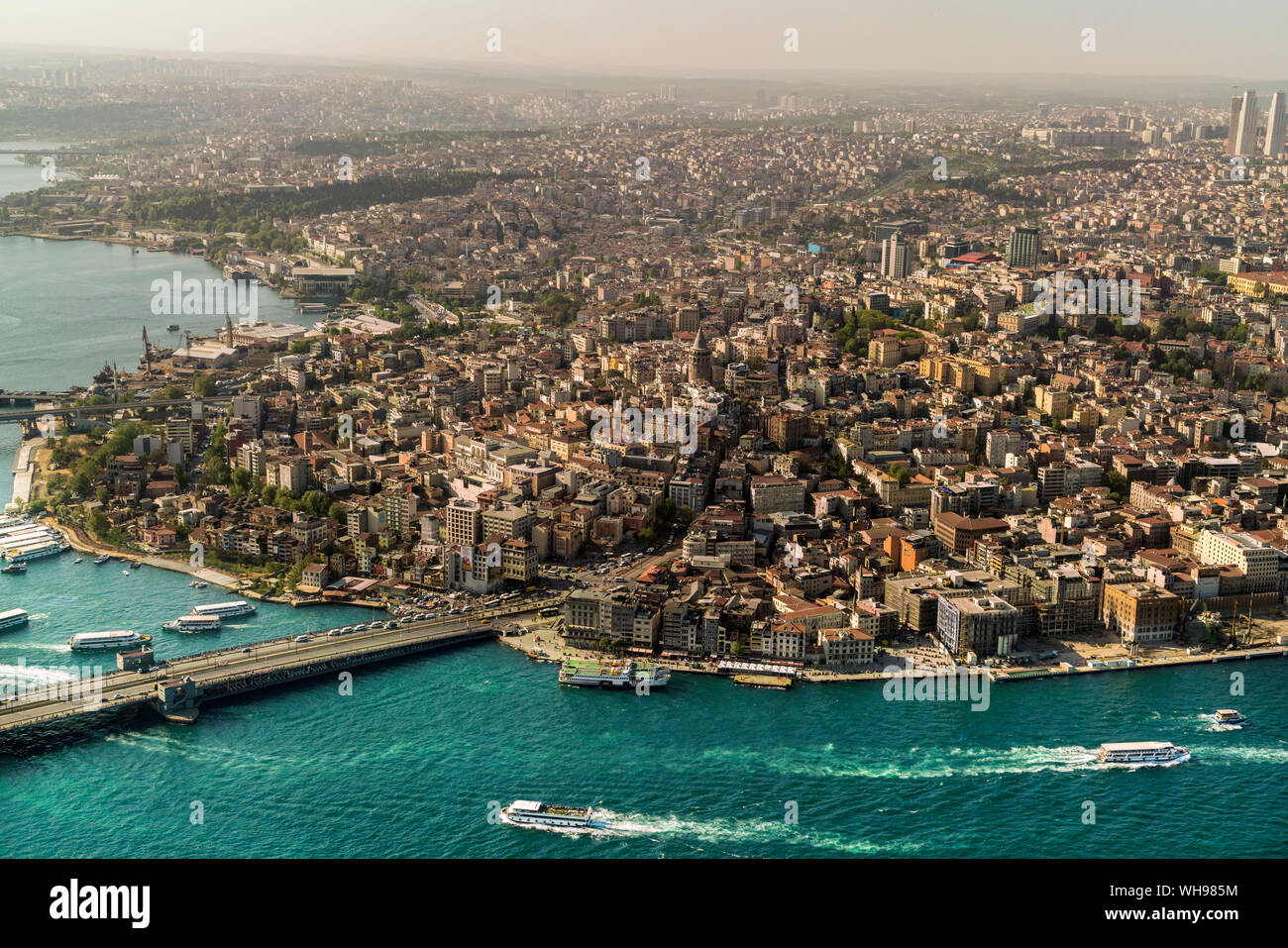 View of the European part of Istanbul from above, Istanbul, Turkey ...