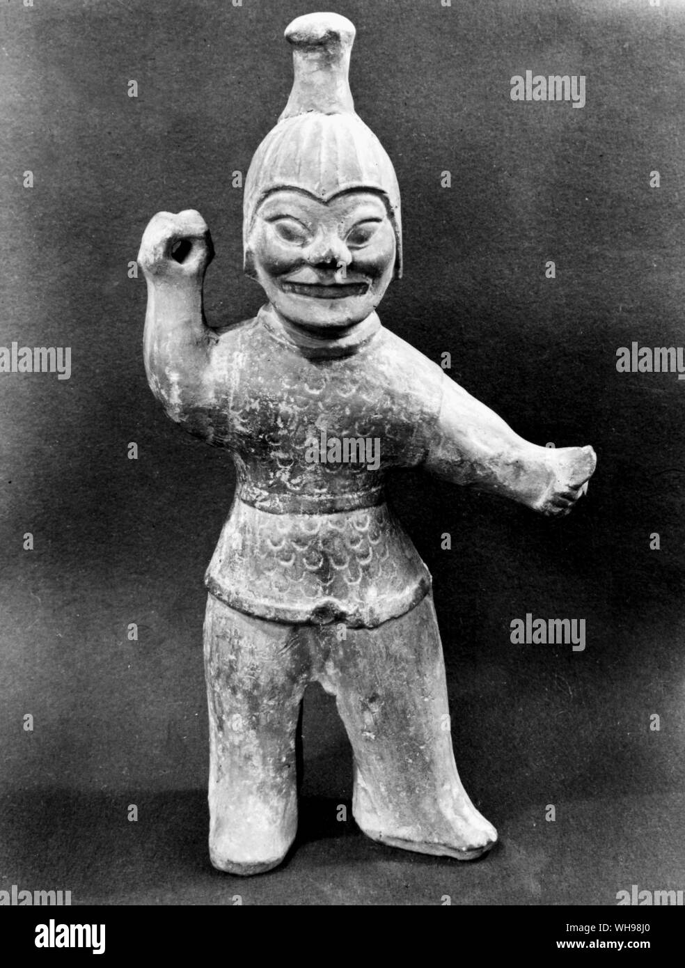 Warfare/ China. Han Dynasty, 3rd century A.D. /model of a soldier from ...