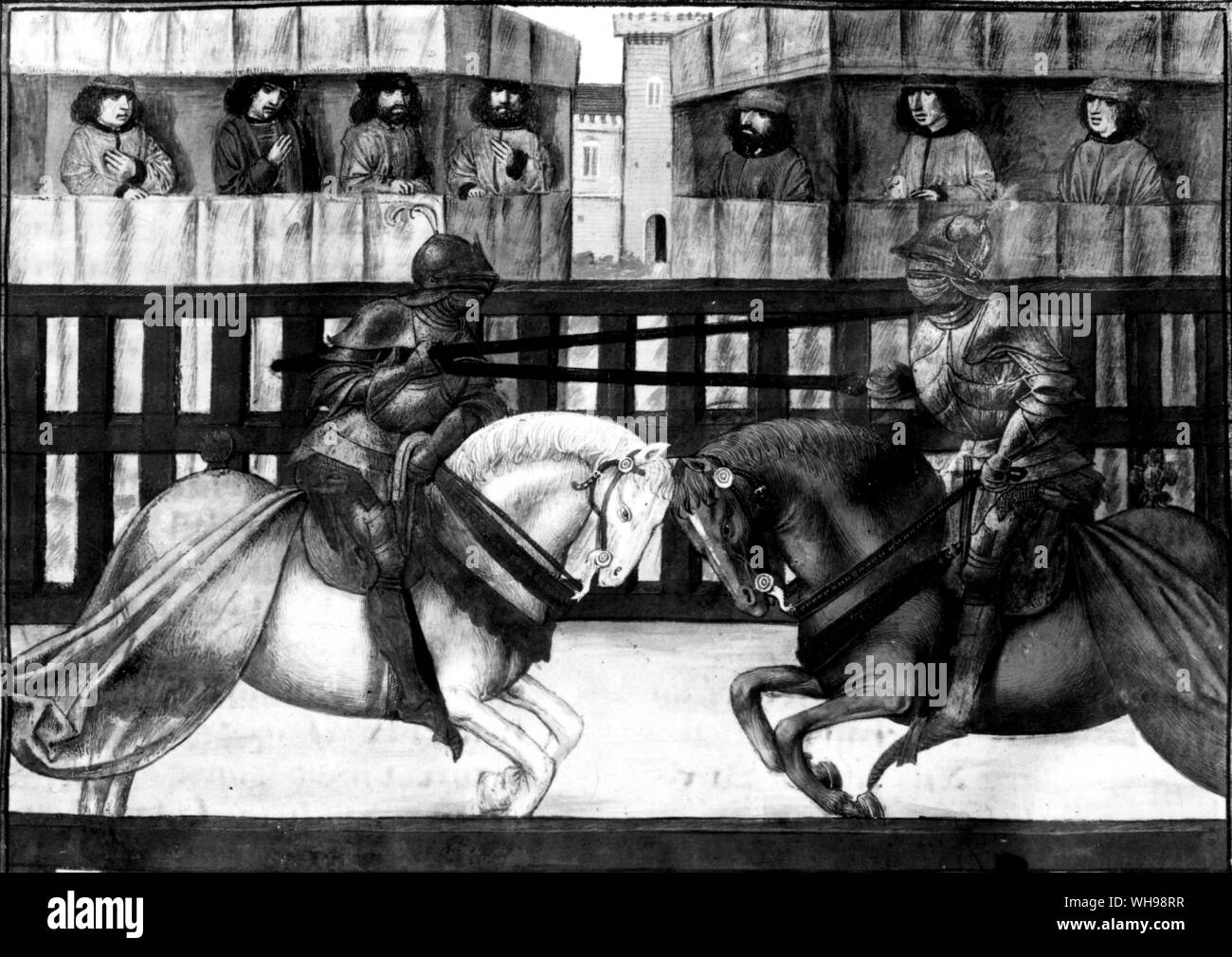 Warfare/The Middle Ages. Jousting Stock Photo - Alamy