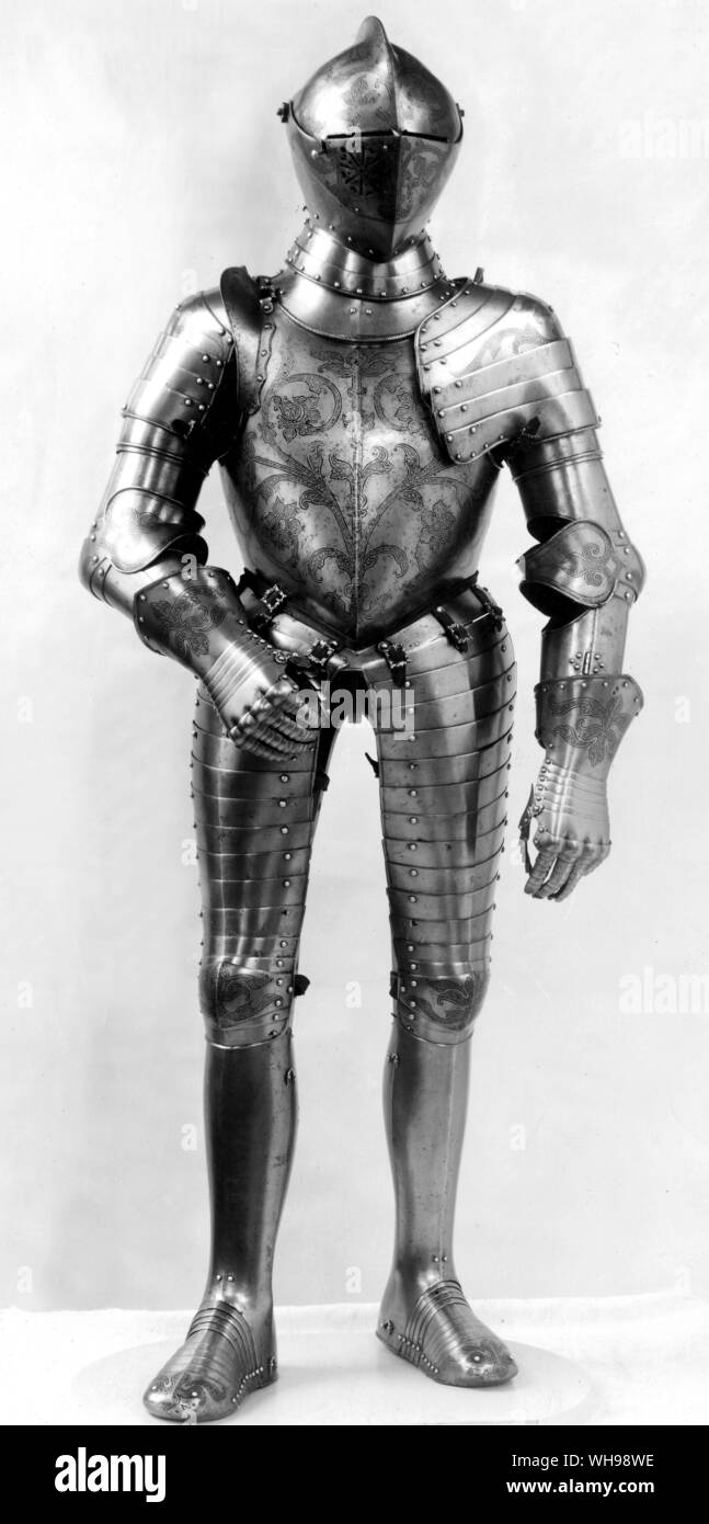 Warfare/German suit of armour from Augsburg, c. 1580 Stock Photo - Alamy