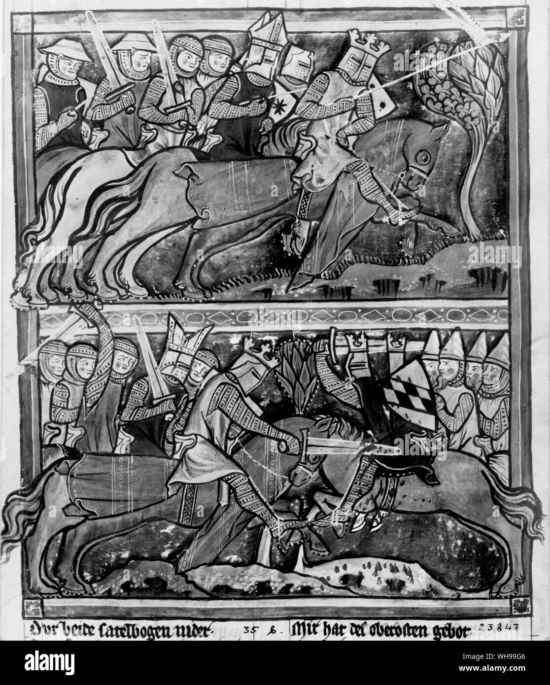 Warfare middle ages knights Black and White Stock Photos & Images - Alamy