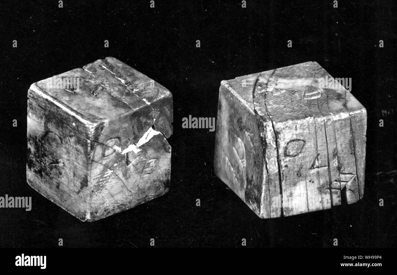 The Toscanella dice inscribed with the Etruscan words for the numbers ...