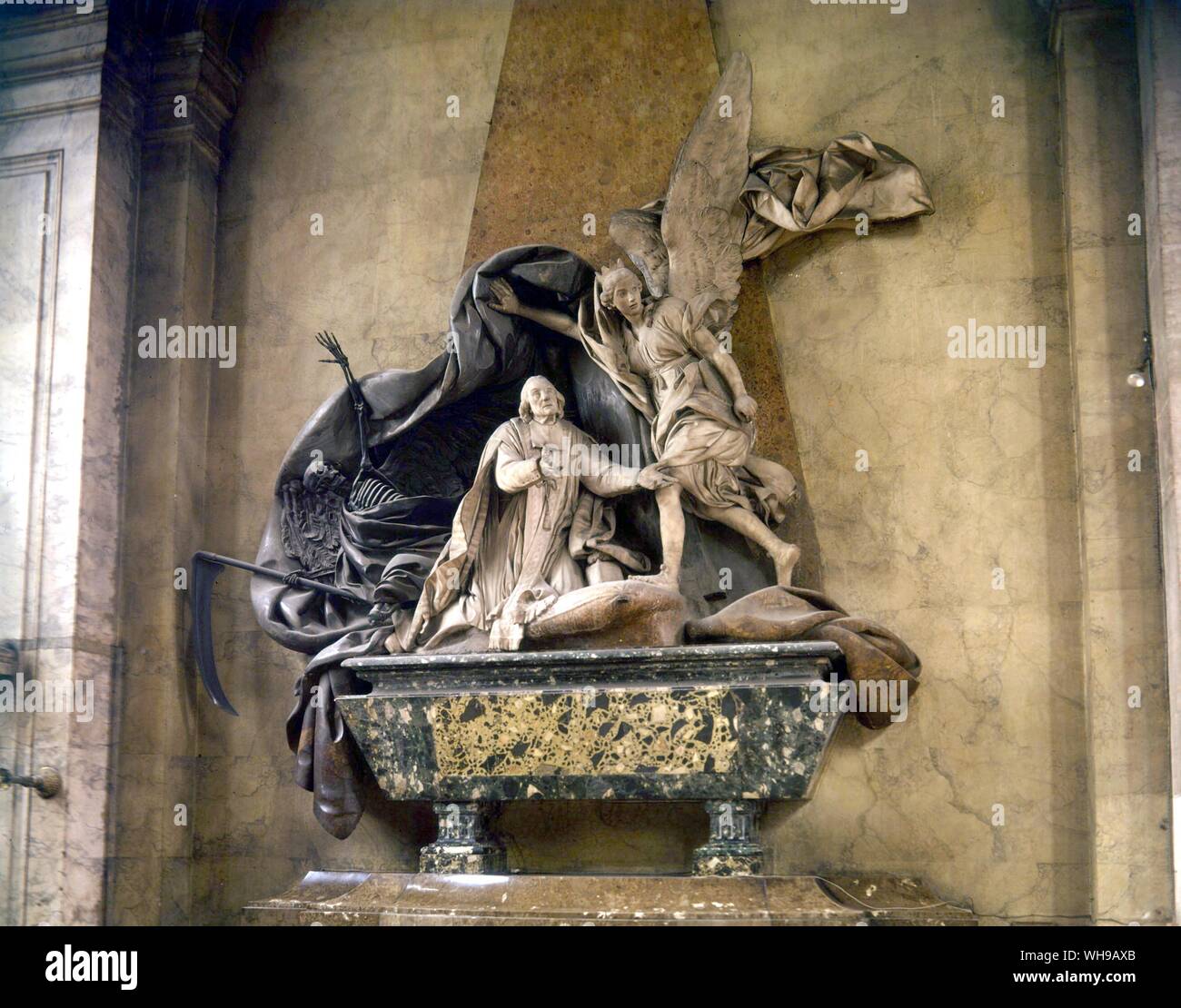 Michelangelo Slodtz Tomb of Jean Baptiste Languet de Gergy 1753-7 Stock ...