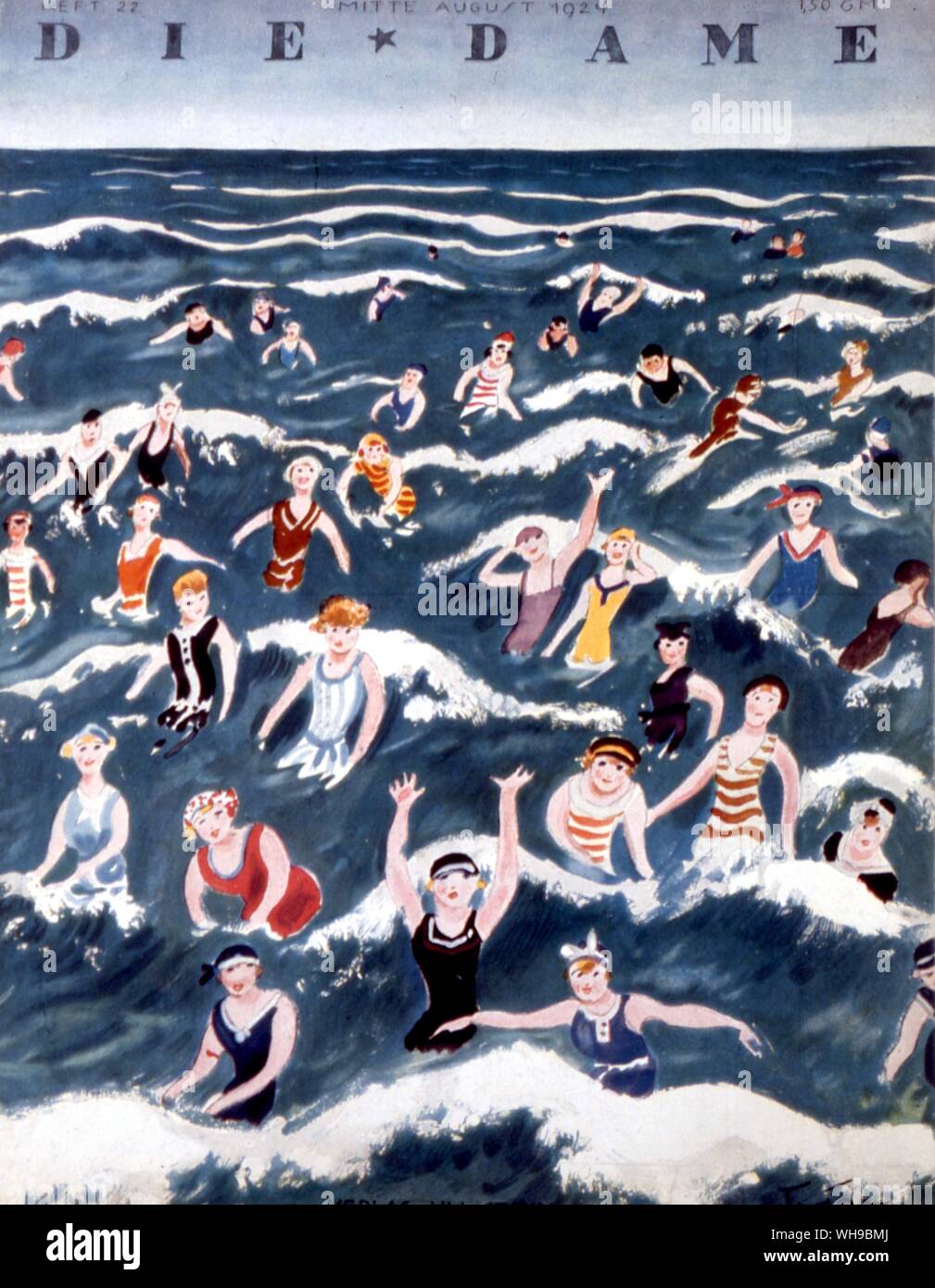 German book cover from 1924. 'Die Dame' Stock Photo - Alamy