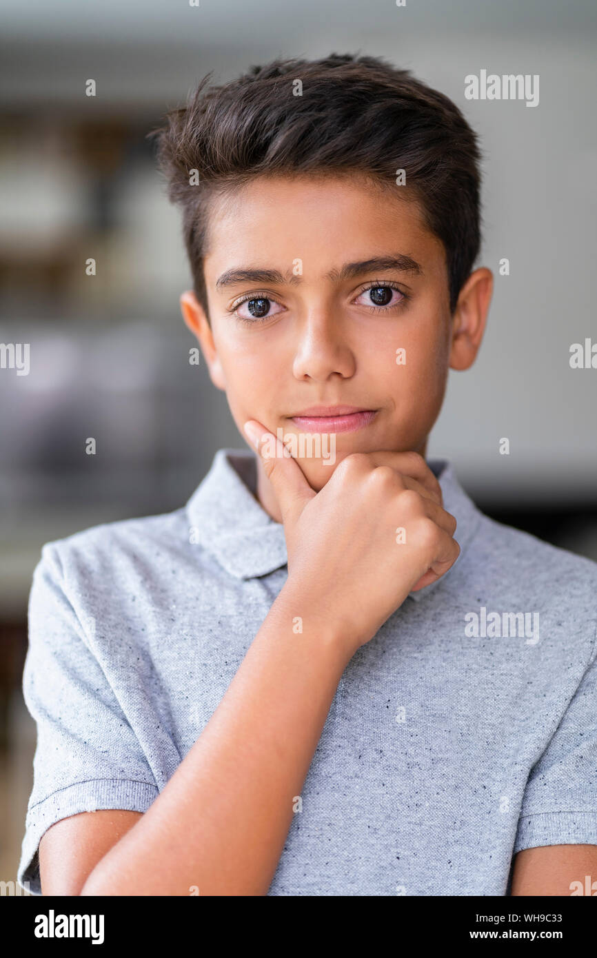 Confident boy portrait hi-res stock photography and images - Alamy