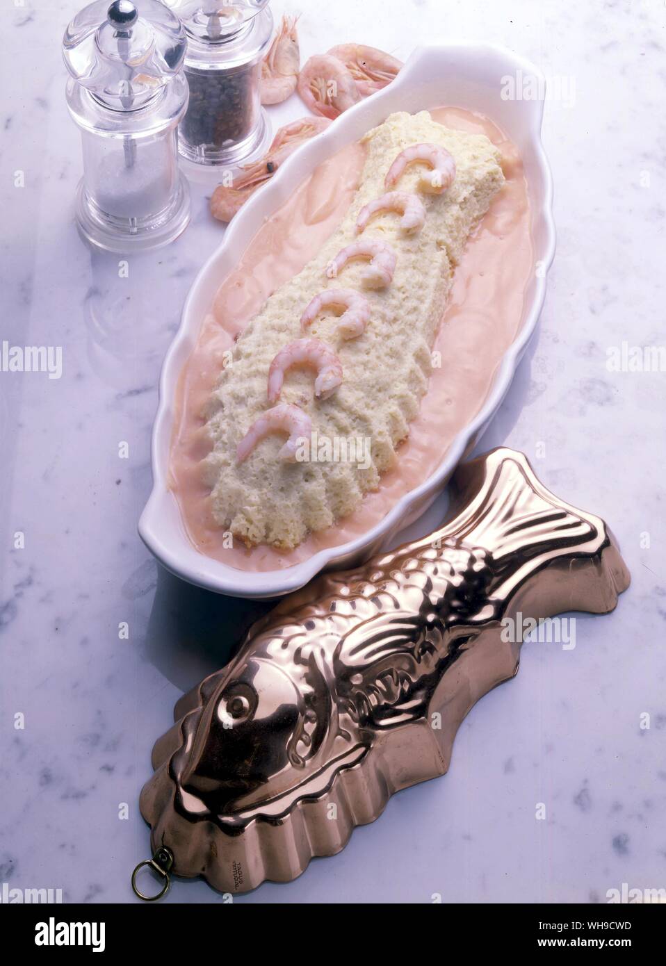 Fish Mousse and tomato cream sauce Stock Photo - Alamy