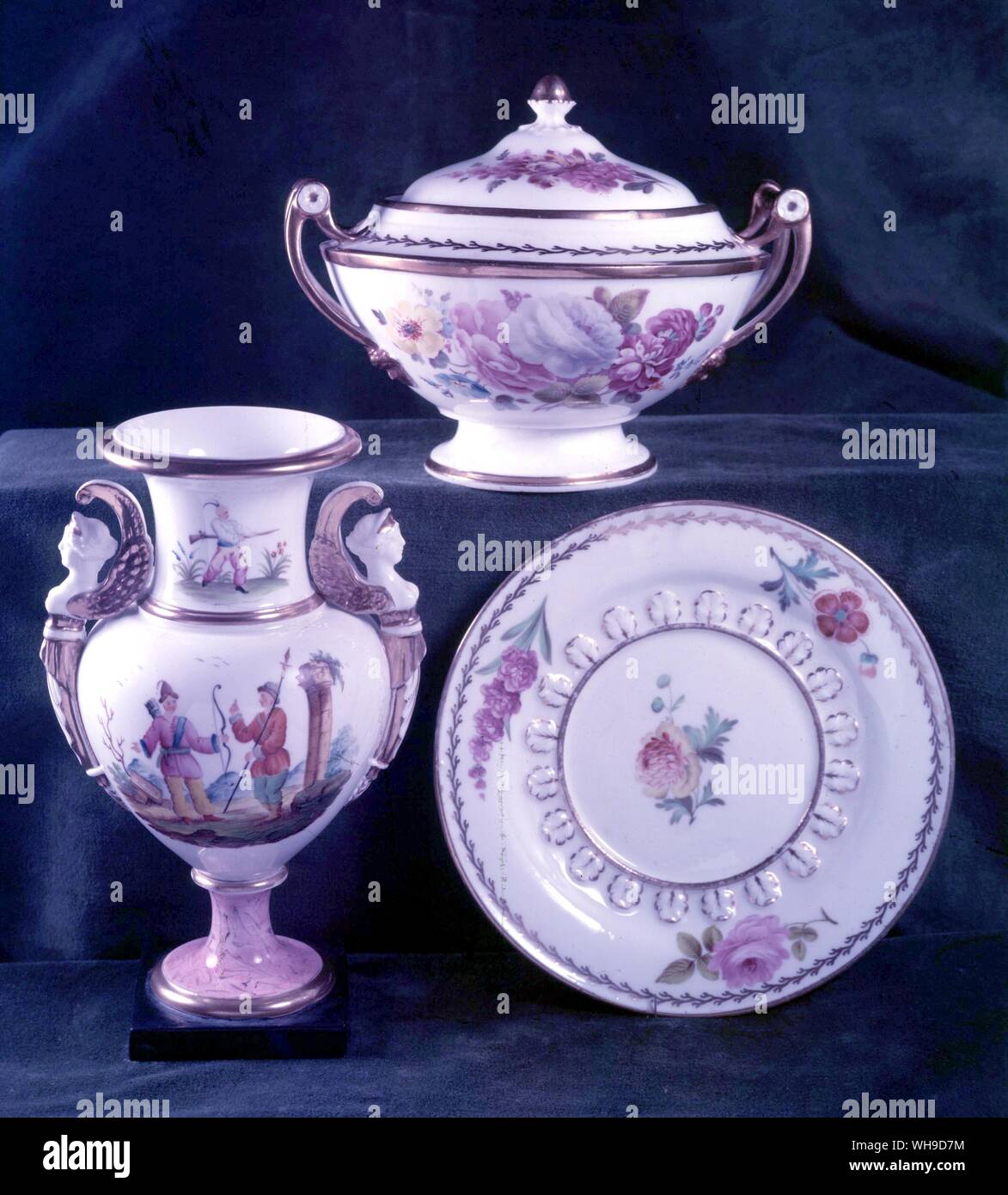 Sugar Bowl and Cover and Stand 1817-20 Vase 1815 Stock Photo - Alamy