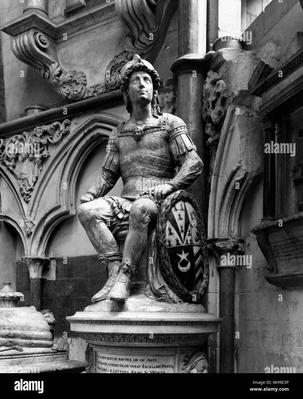Monument to Francis Holles by Nicholas Stone at Westminster Abbey Stock ...