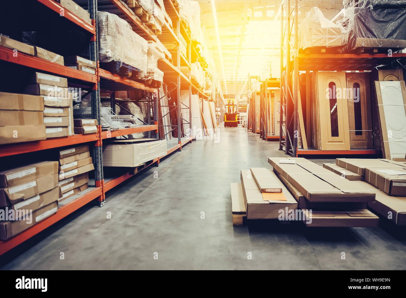 Stack of boxes in warehouse hi-res stock photography and images - Alamy