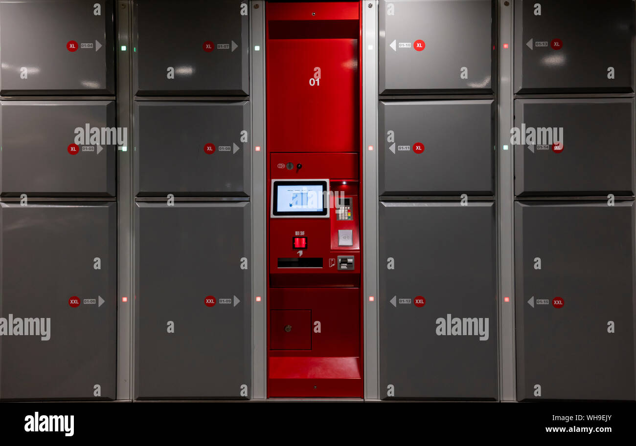 Modern Automatic Luggage Store in Switzerland Stock Photo - Alamy