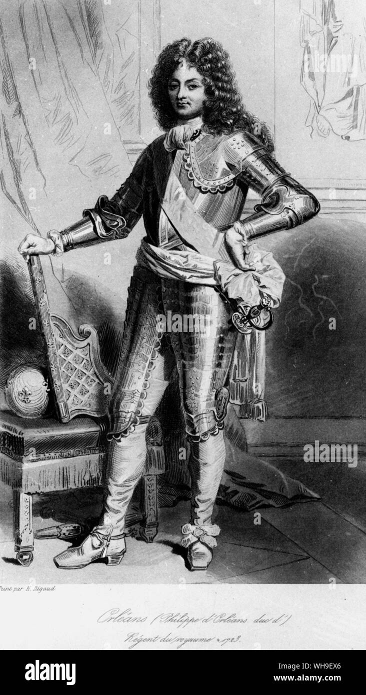 Philippe II, duc d'Orleans. Le regent (1723 Stock Photo - Alamy