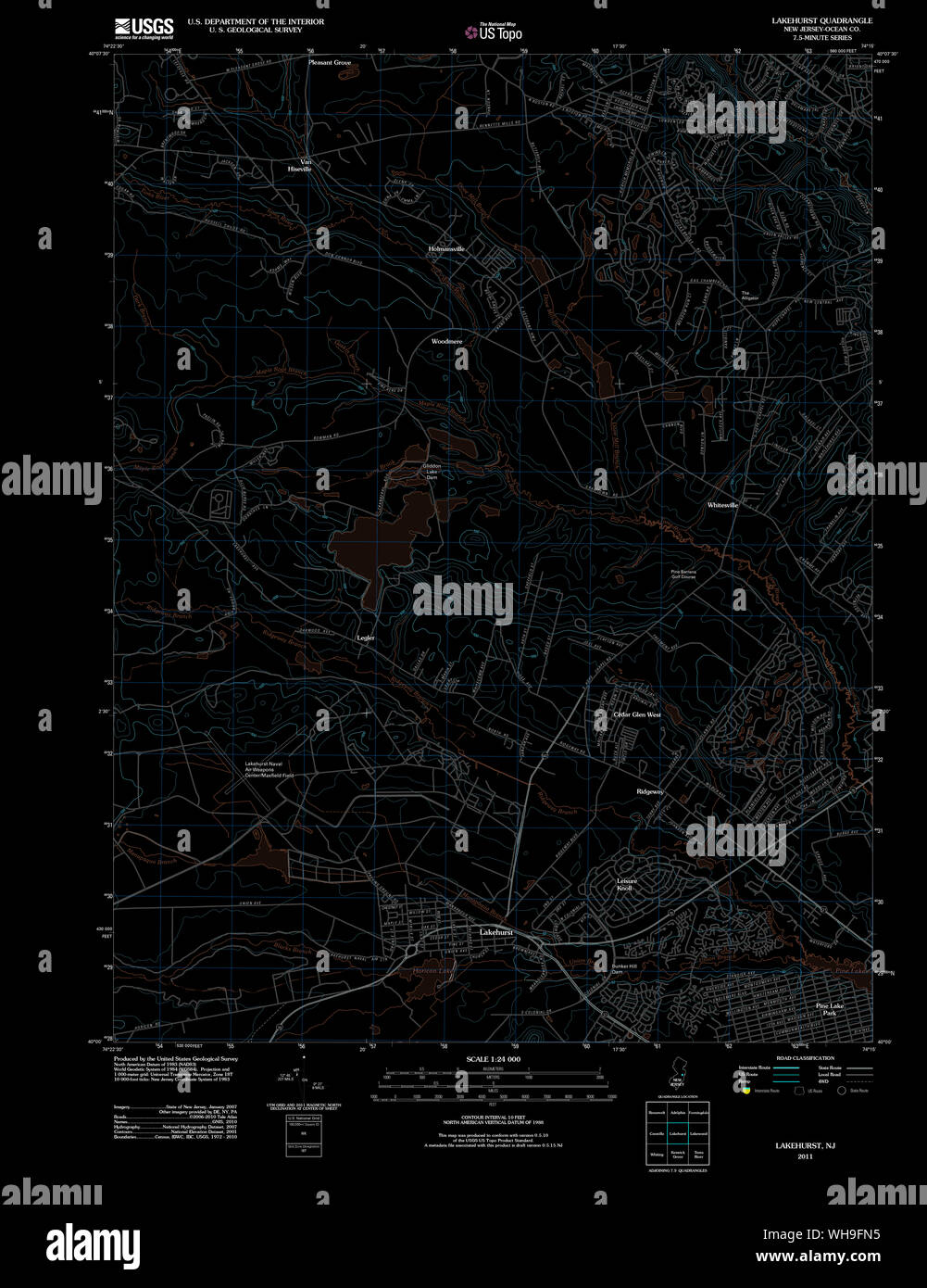 Lakehurst map hi-res stock photography and images - Alamy