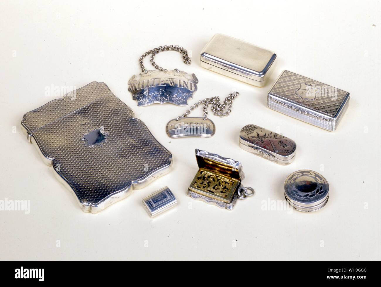 Antiques Display of Various Objects Stock Photo - Alamy