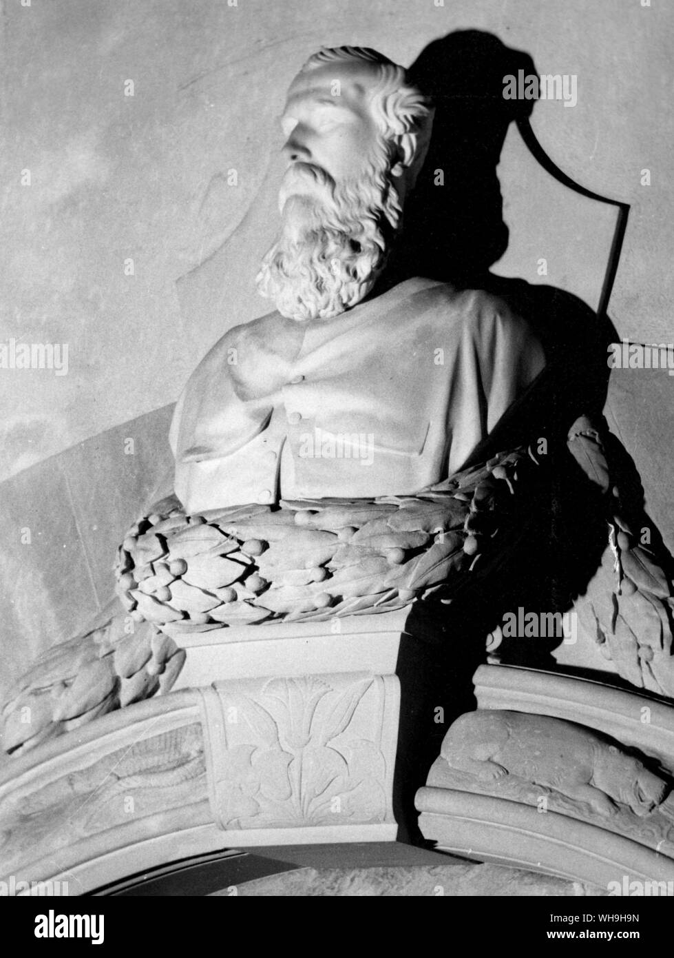 Bust of John Hanning Speke (1827-1864), British explorer. Speke became ...