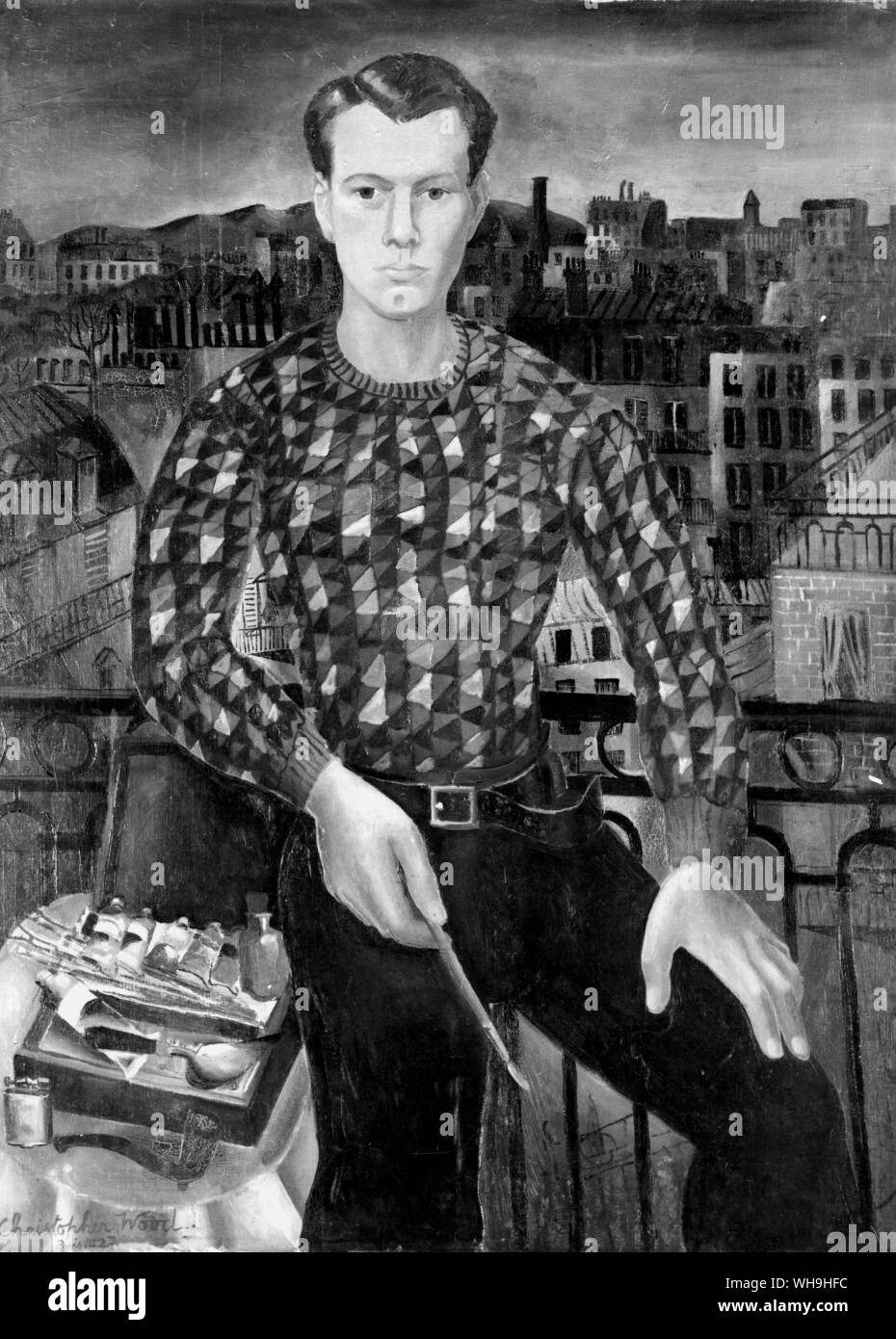 Self-portrait of Christopher Wood Stock Photo - Alamy