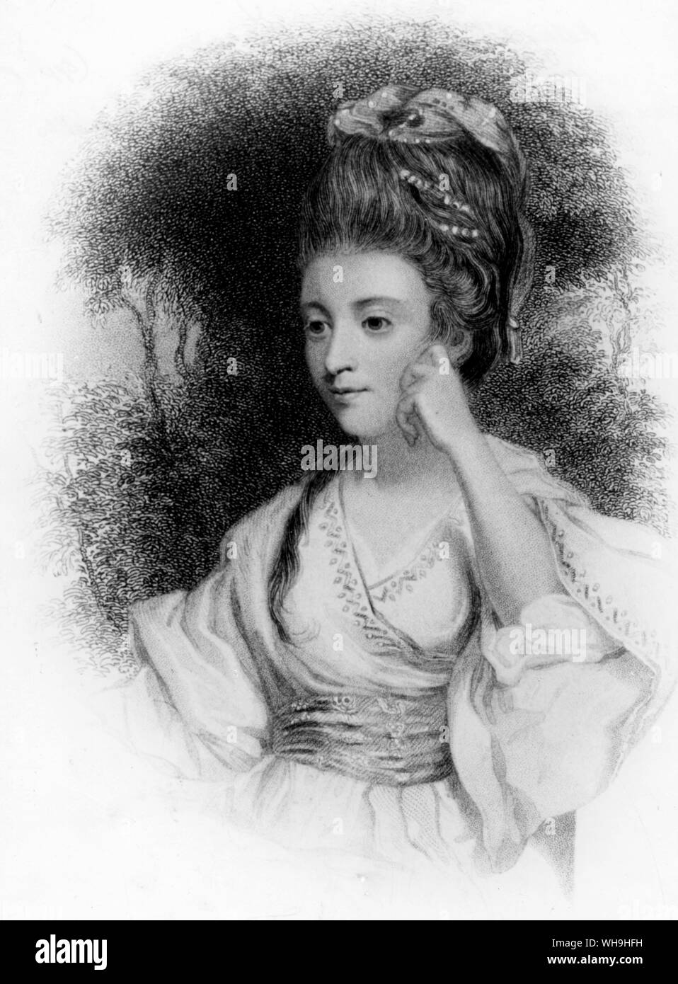Hester Lynch Thrale, engraved by E. Finden from a portrait by Reynolds ...
