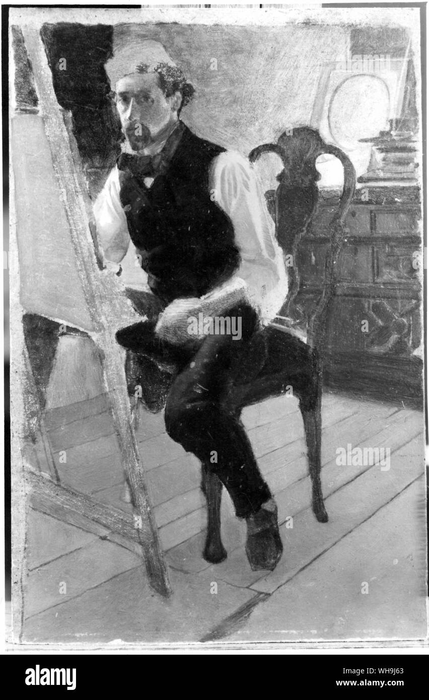 Charles Keene, self-portrait Stock Photo - Alamy