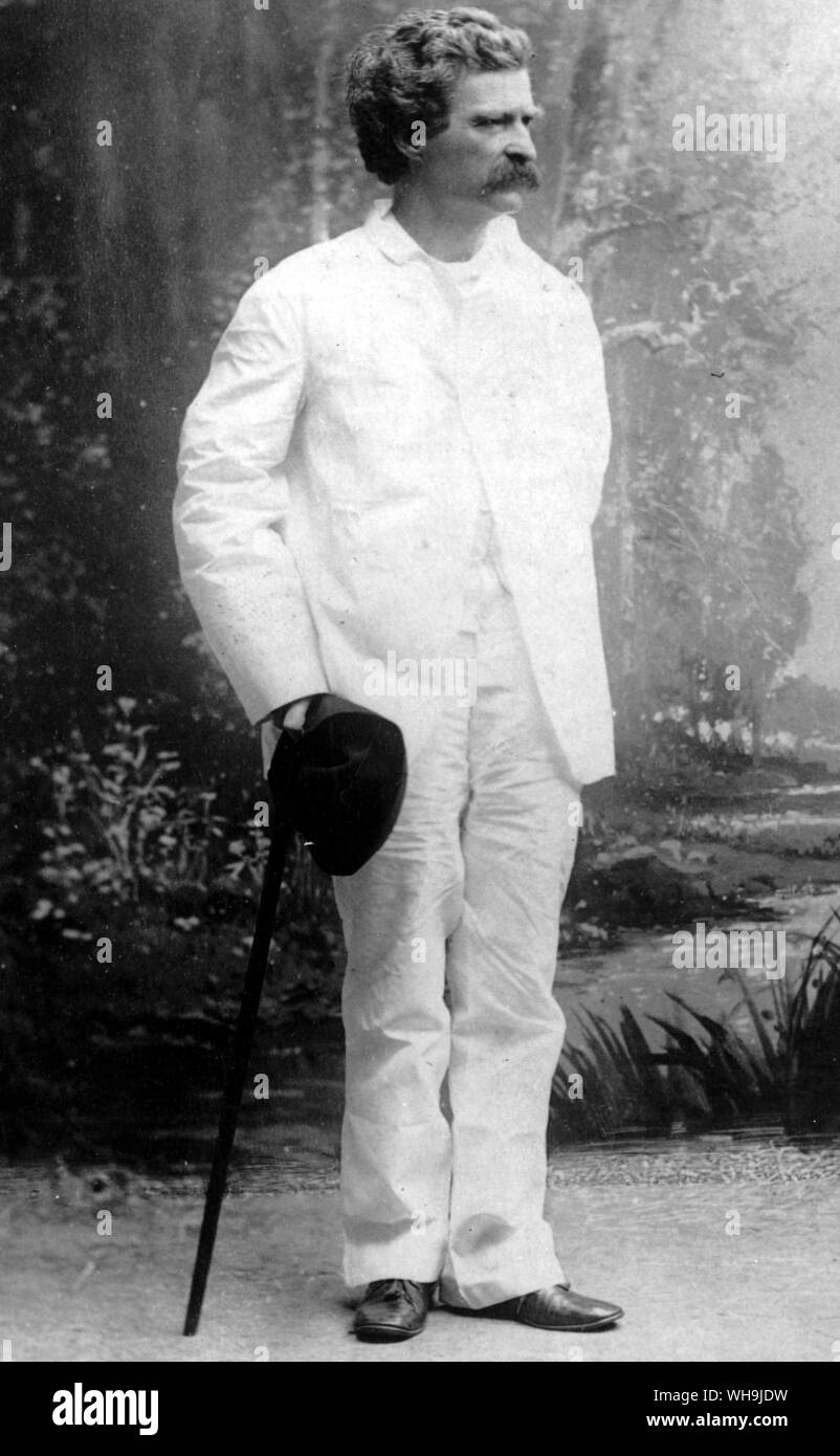 Mark Twain 1835-1910 US Writer and Journalist Stock Photo - Alamy