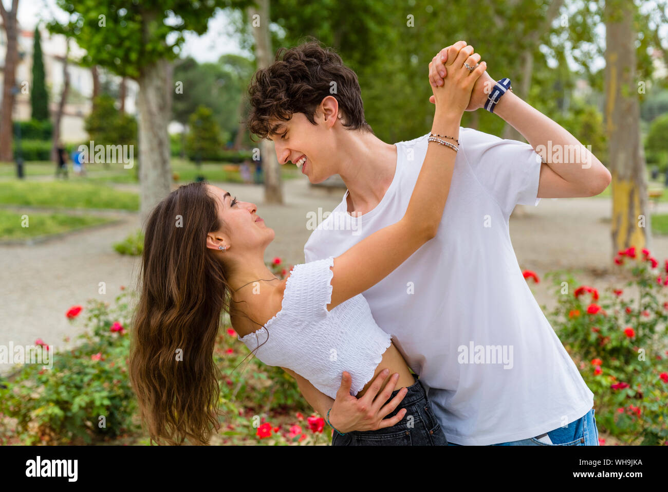 Beautiful young dancing couple hi-res stock photography and images - Alamy