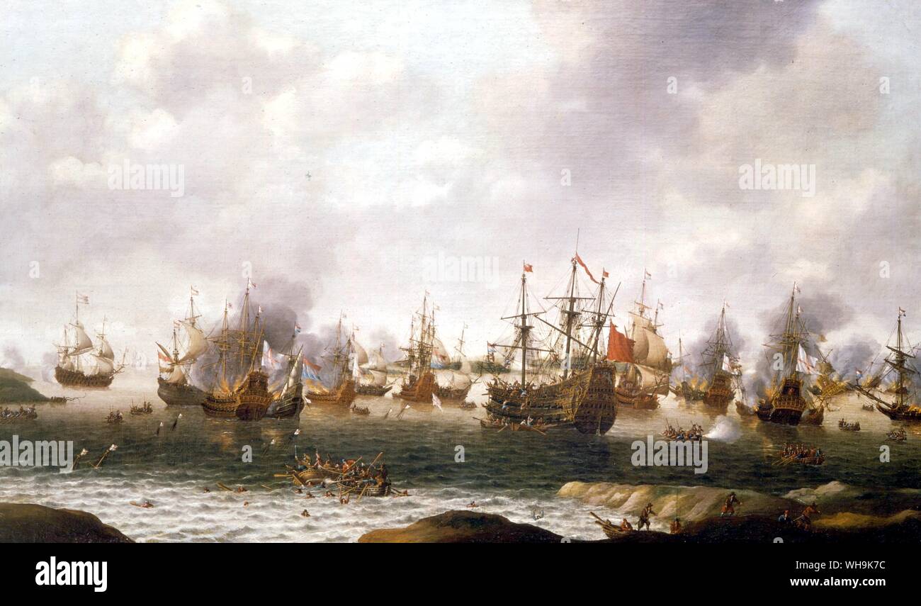 Dutch Raid on English Ships Medway 1667 Stock Photo - Alamy