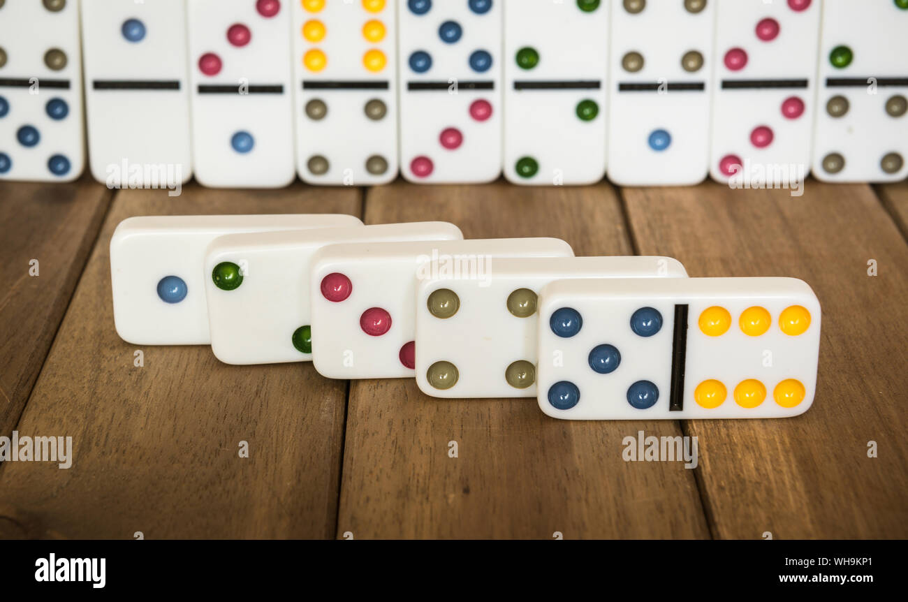 Color dominos hi-res stock photography and images - Alamy