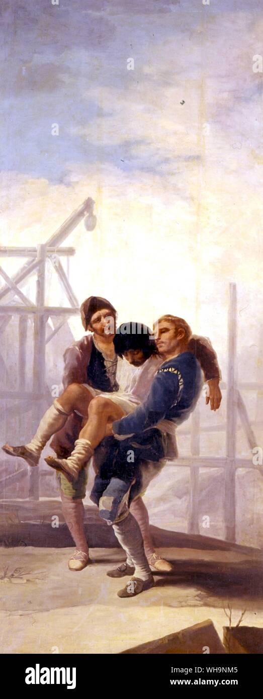 Two men carry a third Stock Photo - Alamy