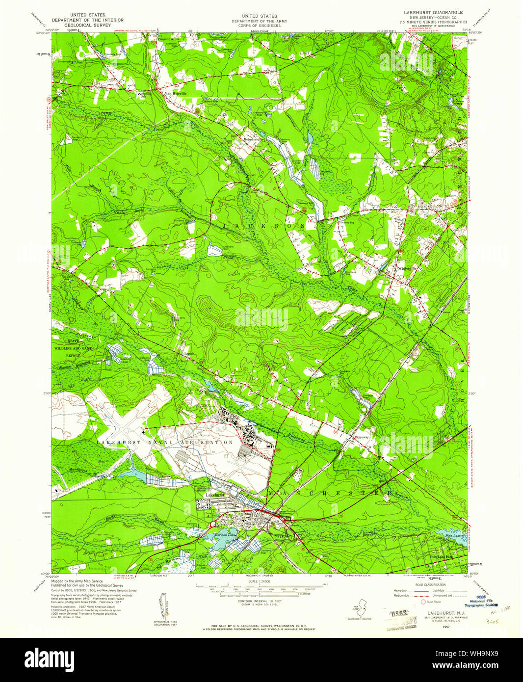 Lakehurst map hi-res stock photography and images - Alamy