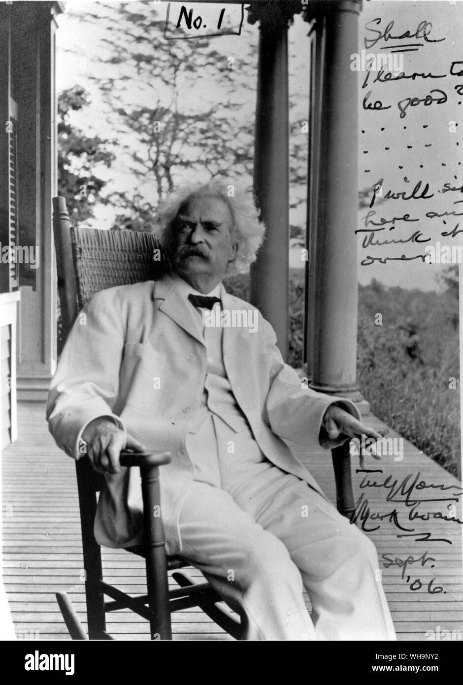 Mark Twain 1835-1910 US Writer and Journalist Stock Photo - Alamy