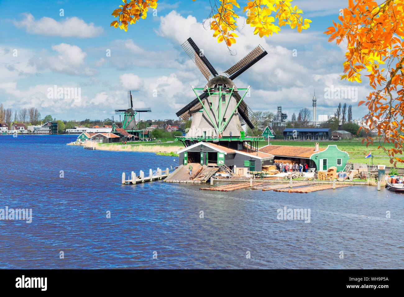 Dutch wind mills Stock Photo - Alamy