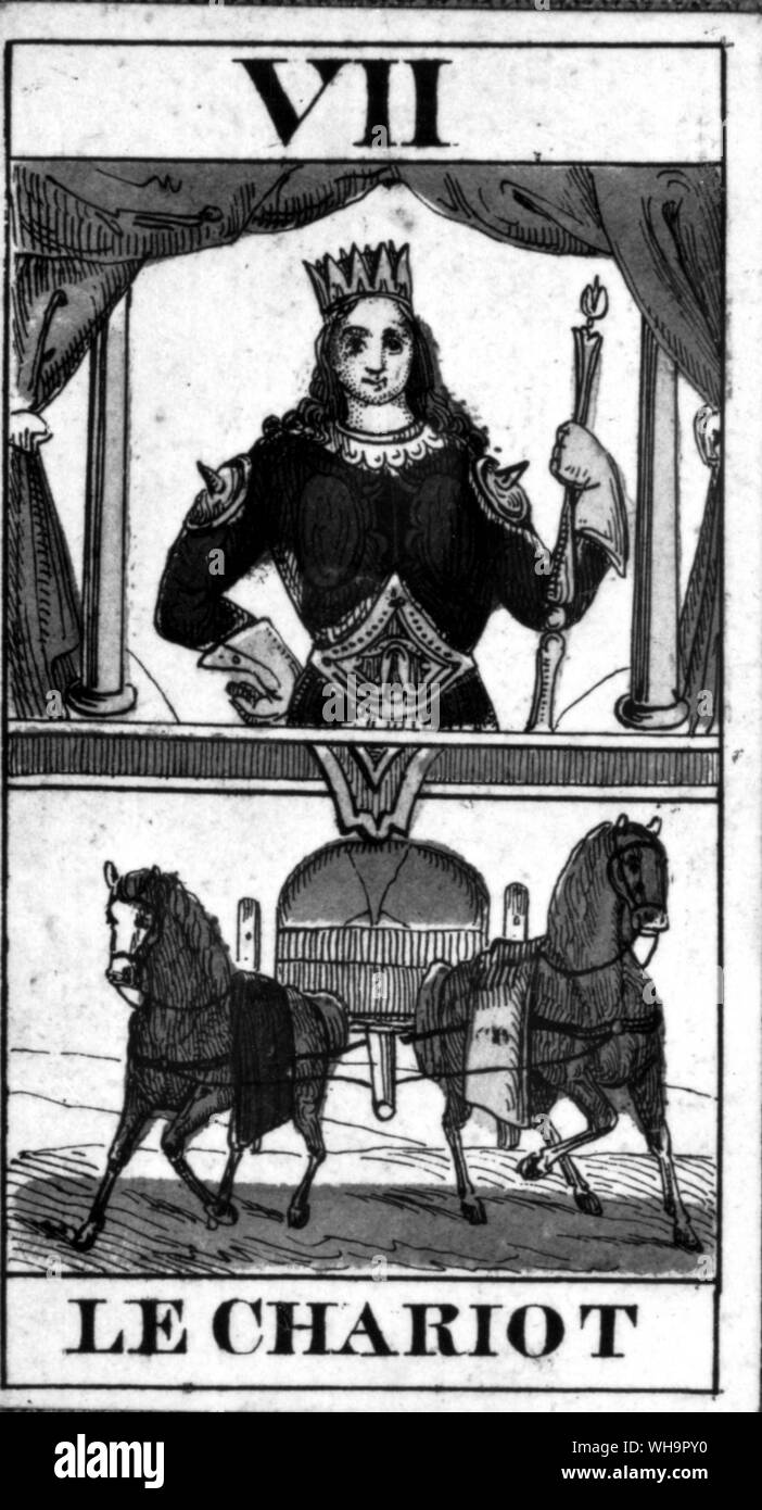 The chariot tarot cards tarot Black and White Stock Photos & Images - Alamy