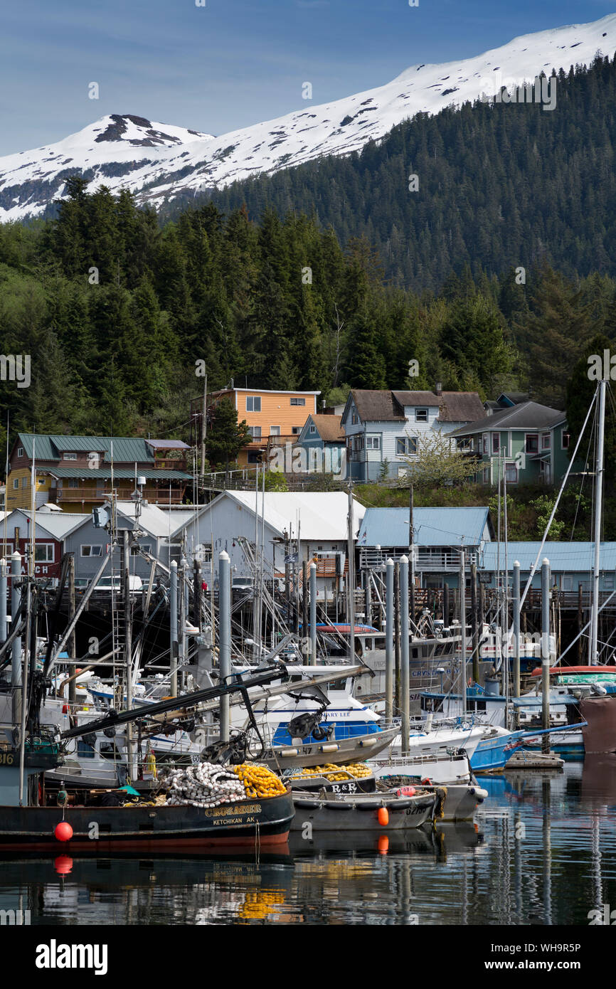 Thomas Basin boat harbor, Ketchikan, Alaska, United States of America ...