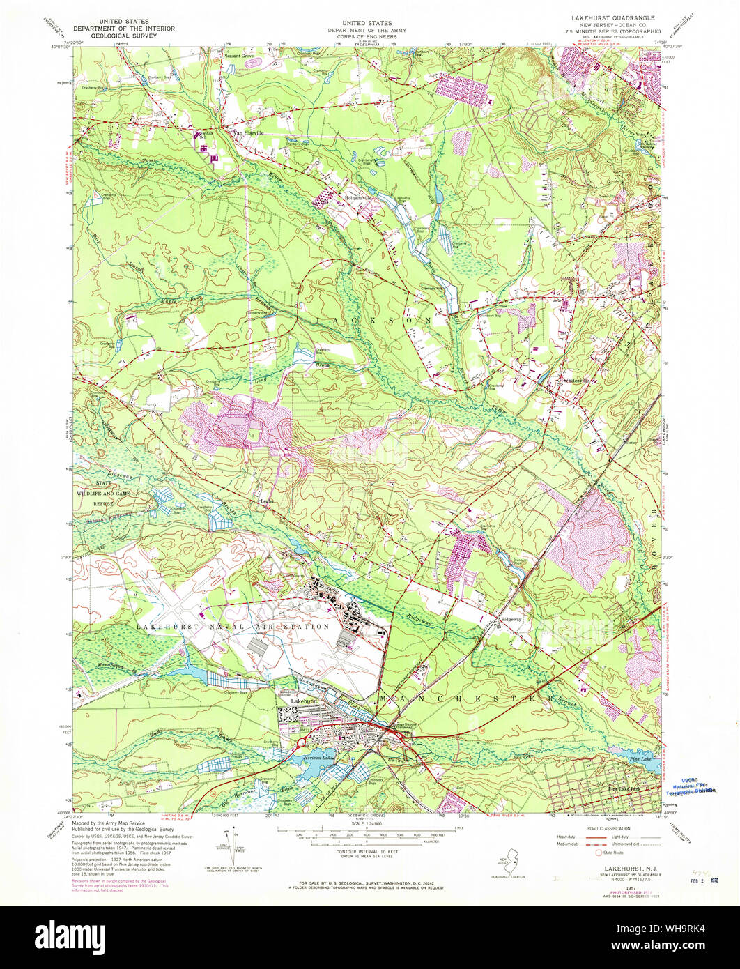 Lakehurst map hi-res stock photography and images - Alamy