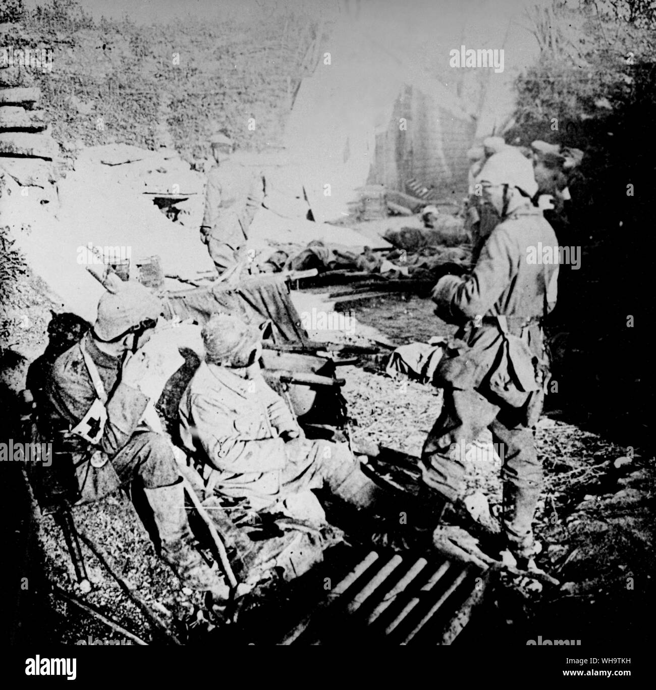 WW1/France: Trenches/A secure post in front of Verdun, 1918 Stock Photo ...