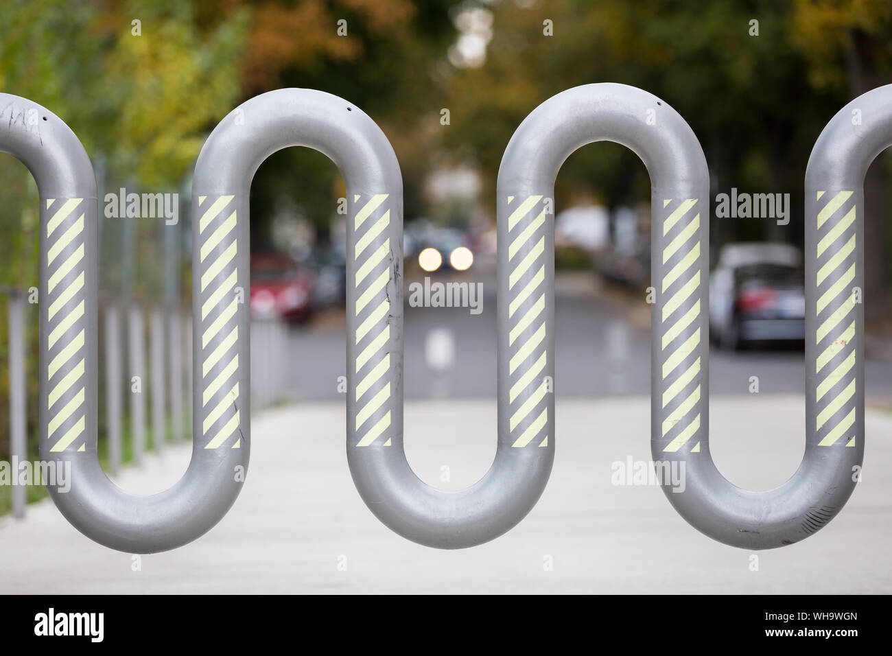 Barricade footpath barricade hi-res stock photography and images - Alamy