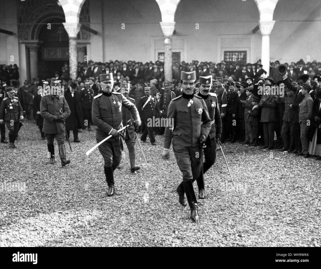 WW1/ Prince Alexandre of Serbia attends a service at St. Sophia ...