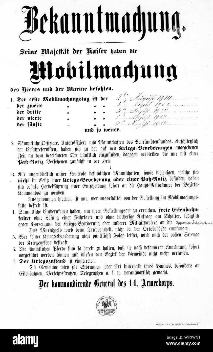 WW1: German poster Stock Photo - Alamy