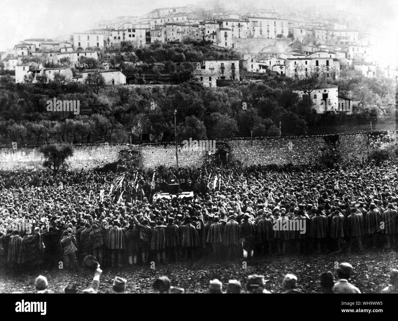 WW1/ Declaration of mobilisation of all Czechs and Slovaks in Padula ...