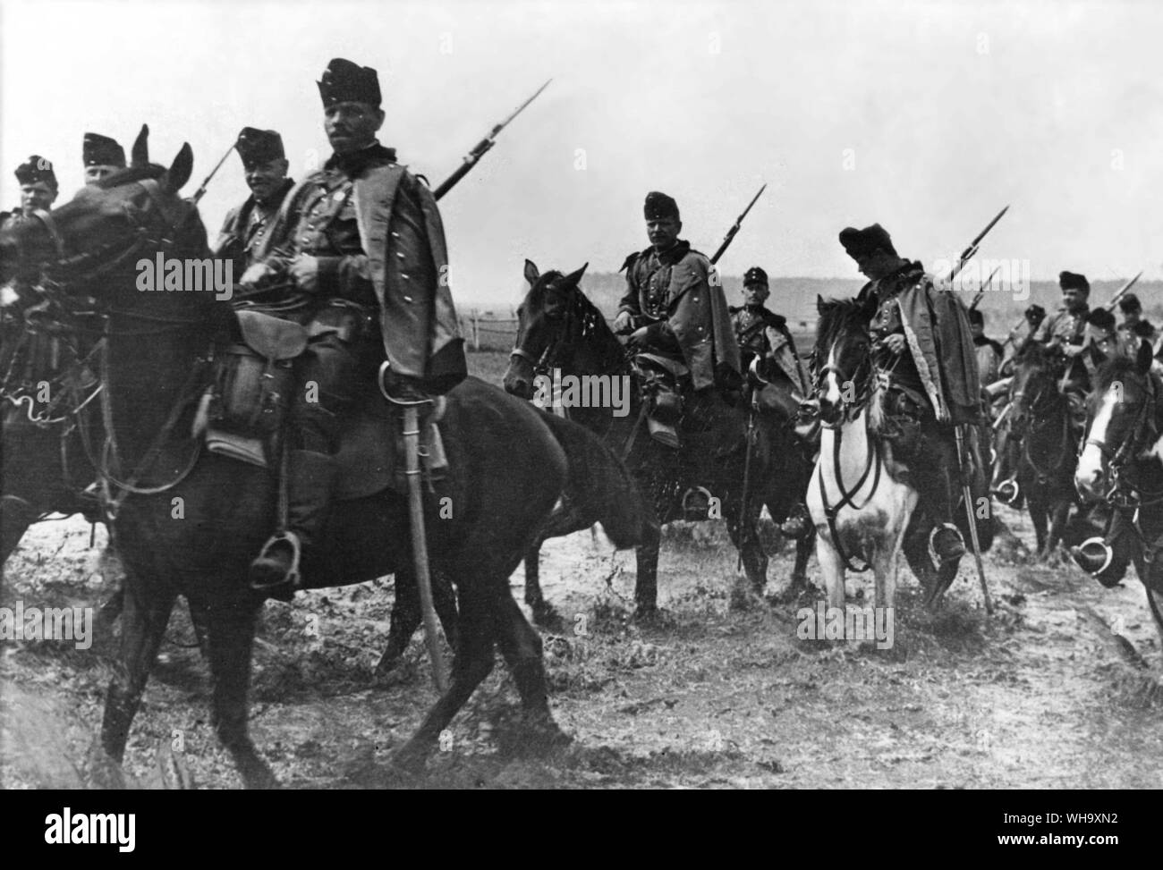 WW1: Austro-Hungarian cavalry. Hussars on horseback Stock Photo - Alamy