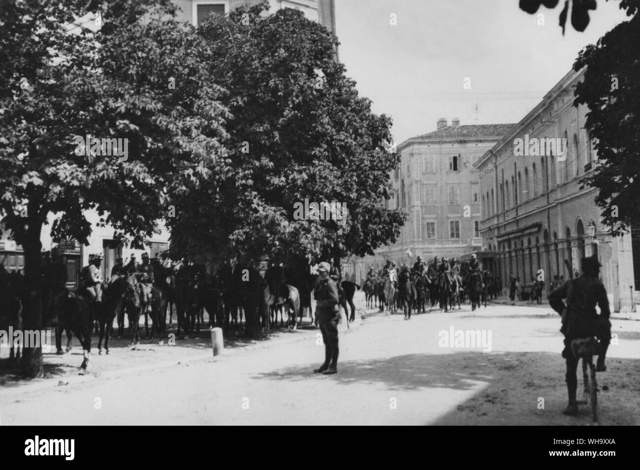 WW1: Italian cavalry in Gorizia. Isonzo Valley Stock Photo - Alamy