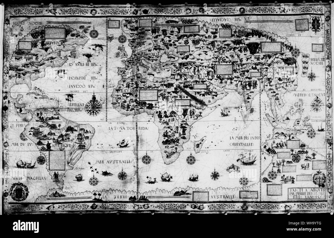 Desceliers map hi-res stock photography and images - Alamy