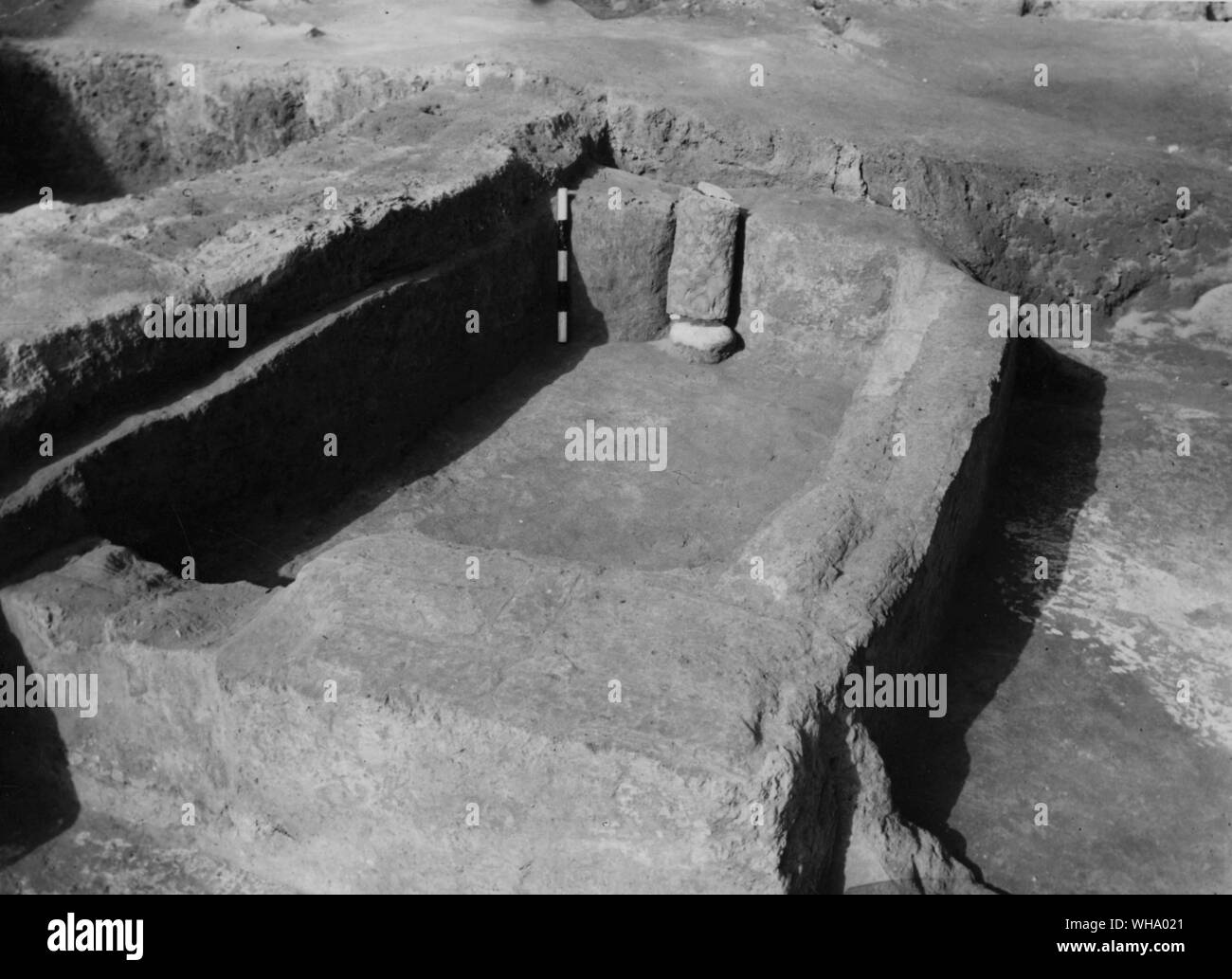 Shrine of pre-pottery neolithic age at Jericho, c.6000 BC Stock Photo ...