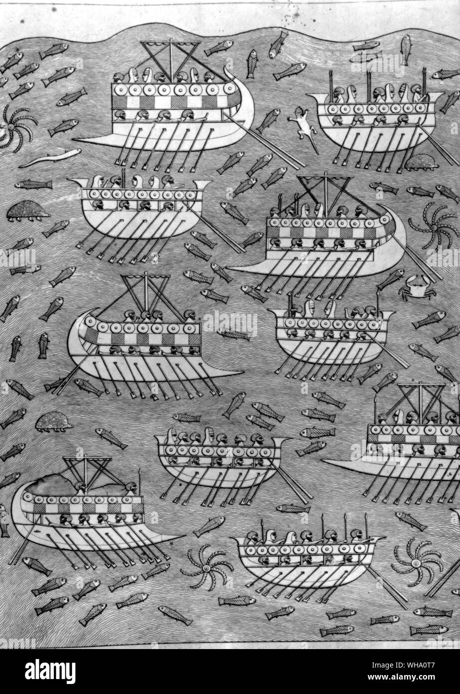 The evacuation of Luli, King of Tyre, from a relief - now lost ...