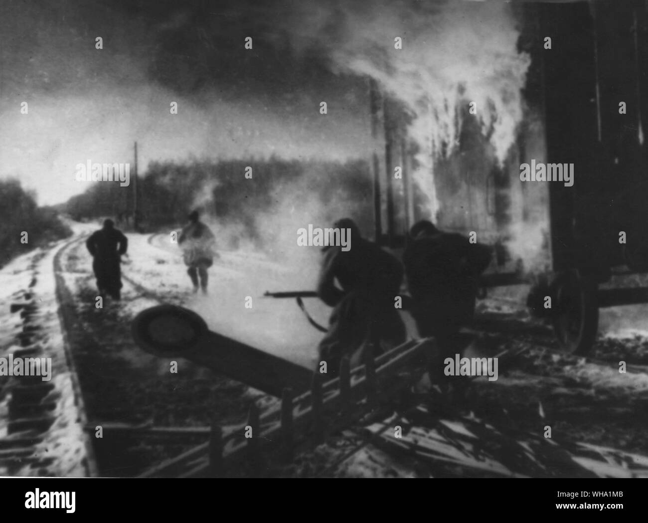 WW2: Russian partisans in action. Minsk region (Byelorussia Stock Photo ...