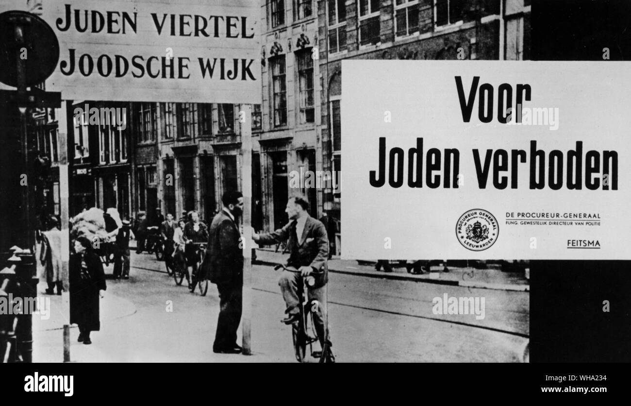 WW2: Yad Vashen, Jerusalem. 'Voor Joden verboden' Stock Photo - Alamy