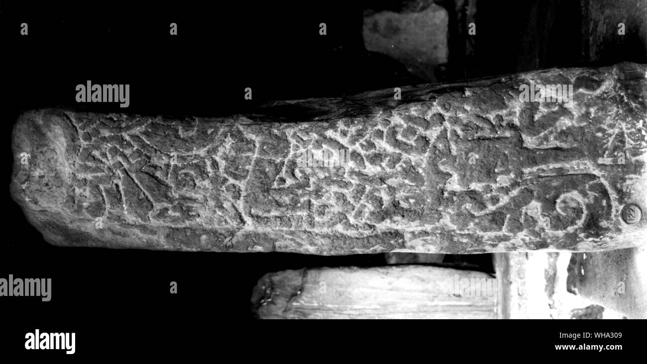 Sigurd Cross. Christian symbol stone Stock Photo - Alamy