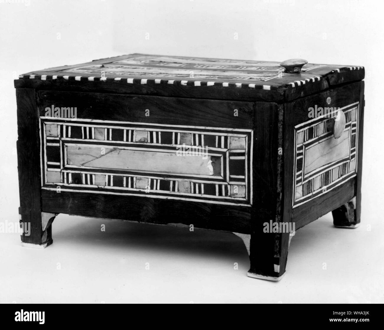 Egypt: Box belonging to King Tutankhamen of Egypt. XVIII Dynasty. c ...