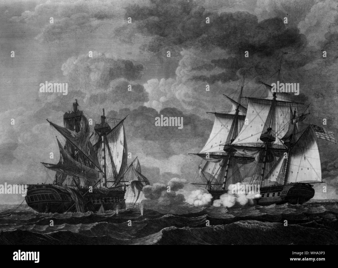 Macedonian captured by United States. Ships by Coates, 1811 Stock Photo ...