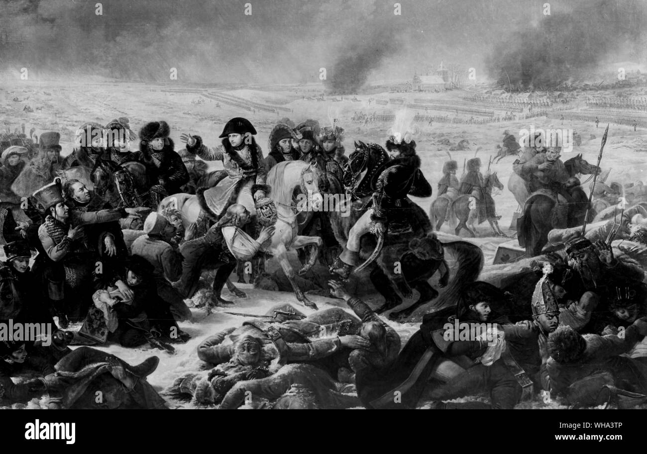 Napoleon in battle, Feb. 1807. Battle of Eylau Stock Photo - Alamy