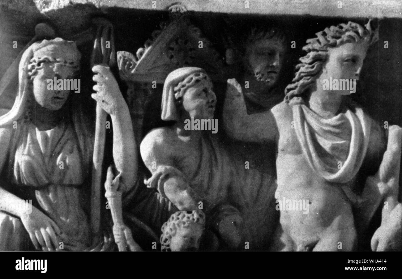 Late antique sarcophagus Capua Cathedral crypt Stock Photo - Alamy