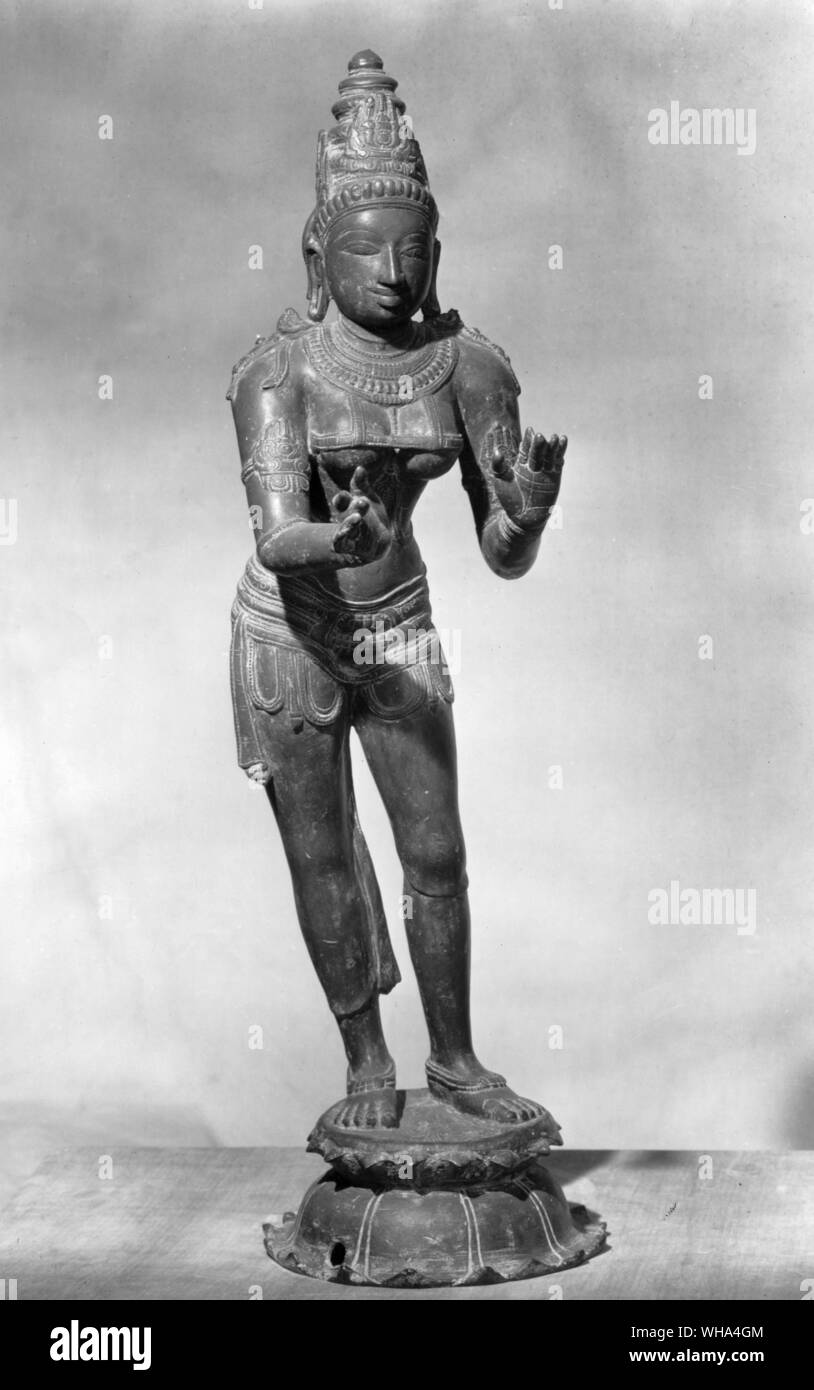 A chola queen in bronze from Madras. c 13-14th Century Stock Photo - Alamy